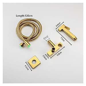 1 Pcs Brass Bidet Faucet Handheld Toilet Bidet Sprayer Hygienic Shower Toilet Faucet Single Cold Water Faucet Self Cleaning (Color : A5071) (A5071G)