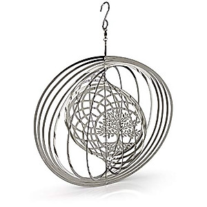 VP Home Tree of Life Dreamcatcher Kinetic Wind Spinner for Yard and Garden Wind Spinner Outdoor Metal Large Hanging Dreamcatcher Decor 3D Garden Art Wind Sculpture Spinners Kinetic Art Decorations