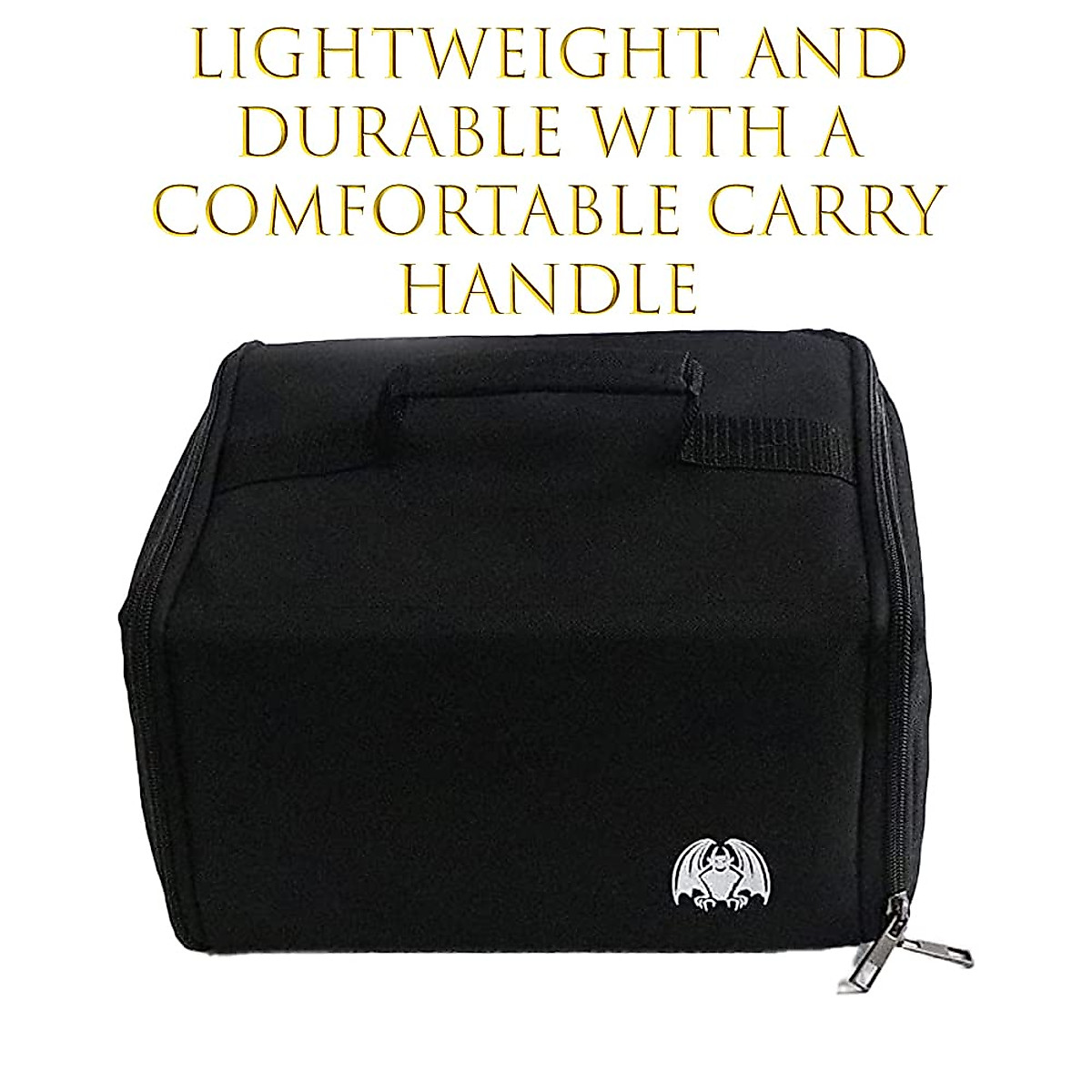 Grinning Gargoyle Miniature Storage Case - 80 Foam Slot Figurine Miniature Carrying Case - Minitures Carry Case with handle - Dungeons and Dragons Miniature Case - Wargame Carrying Case (4 Tray)