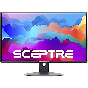 Sceptre E249W-19203R 24-inch FHD LED Gaming Monitor 2X HDMI VGA 75Hz Build-in Speakers, Machine Black