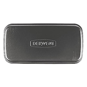 Derwent Pencil Tin (2300582) , Silver, 1 Count (Pack of 1)