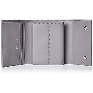 KINGZ(キングズ) Men's Embossed Wallet (Trifold), Grey (Grey Marl)