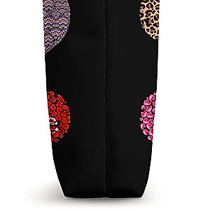 Bear Hearts Pattern Red Plaid Leopard Floral Valentines Day Tote Bag