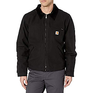 Carhartt Men's Duck Detroit Jacket (Regular and Big & Tall Sizes), Black, X-Large