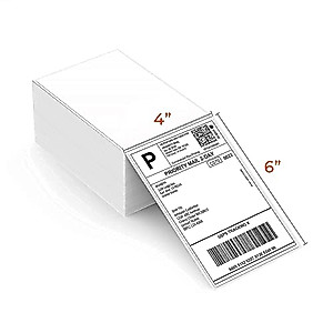 MUNBYN P941 Shipping Label Printer 4x6 Label Printer for Shipping Packages Thermal Direct Shipping Label (Pack of 500 4x6 Fan-Fold Labels) - Commercial Grade