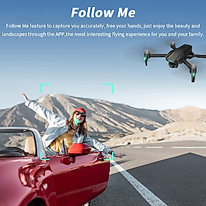 GPS Drone with 4K Camera for Adults, Profesional Long Range 12000ft 4K Video / Image Transmission, 3-Axis Gimbal EIS Anti-Shake HD Camera Quadcopter with Brushless Motor, Auto Return Home, 4km Long Control Range