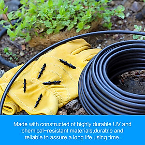 iMopo 70 Pack Drip Irrigation Universal 1/4" Barbed Coupling Fitting, Barbed Connectors for 1/4" Drip Tubing