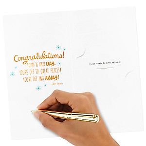 Hallmark Dr. Seuss Graduation Card Money Holders or Gift Card Holders (Oh, the Places You'll Go! 6 Cards with Envelopes) for High School, Kindergarten, Middle School, College and College Graduates