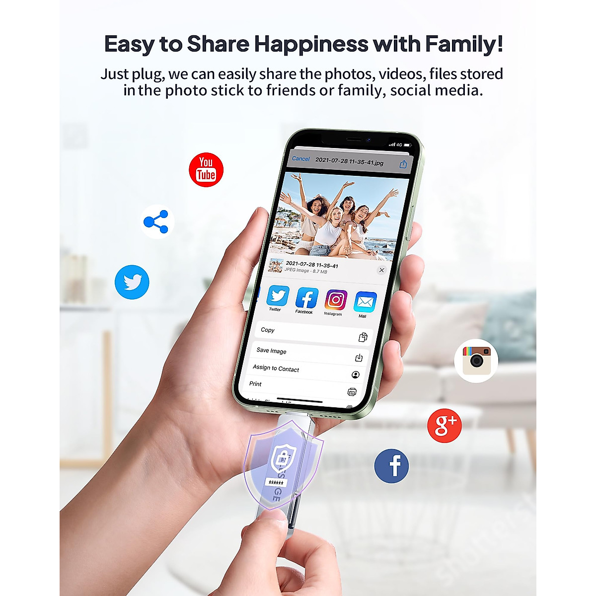 MFi Certified Flash Drive 256GB for iPhone USB Memory Stick, USB Stick High Speed Thumb Drives Photo Stick External Storage for iPhone/iPad/Android/PC