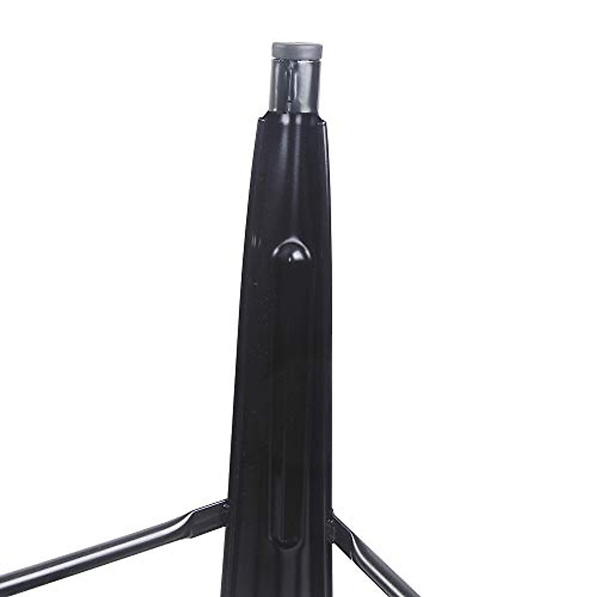 GIA 24-Inch Backless Counter Stool, Qty of 1, Matte Black with Black Vegan Leather Seat