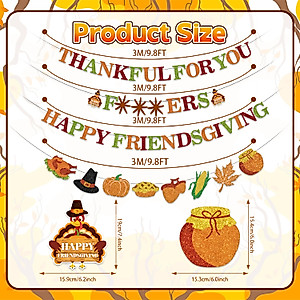 Happy Friendsgiving Banner, Friendsgiving Party Decorations Thankful for You Banner Thanksgiving Banner for Thanksgiving Friendsgiving Party Decorations