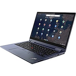 Lenovo ThinkPad C13 Yoga Chromebook Enterprise, AMD Ryzen 7 3700C, Radeon Graphics, 16GB RAM, 256GB Storage, 13.3" FHD Touch Display, Chrome OS with Chrome Enterprise Upgrade, 20UX001SUS, Abyss Blue