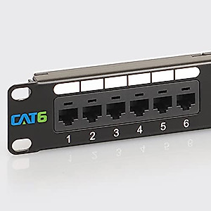 ICC CAT6 Patch Panel with 24 Ports and 1 RMS in 6-Pack