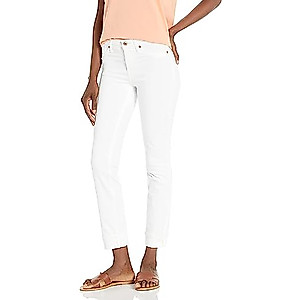 Buffalo David Bitton Women's Carrie Mid Rise Slim Jeans, Pure White, 27