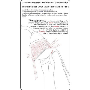 ReflectXL Shower Mirror. Our Largest Mirror - Shatterproof - Easily Eliminate Fog and Shadows for a Clear Fogless Reflection (Unclad)