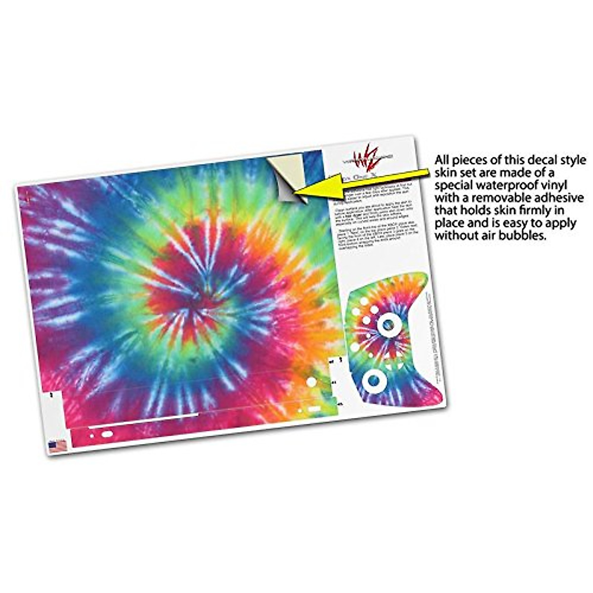 WraptorSkinz Decal Vinyl Skin Wrap Compatible with Xbox One X Console and Controller - Tie Dye Swirl 104