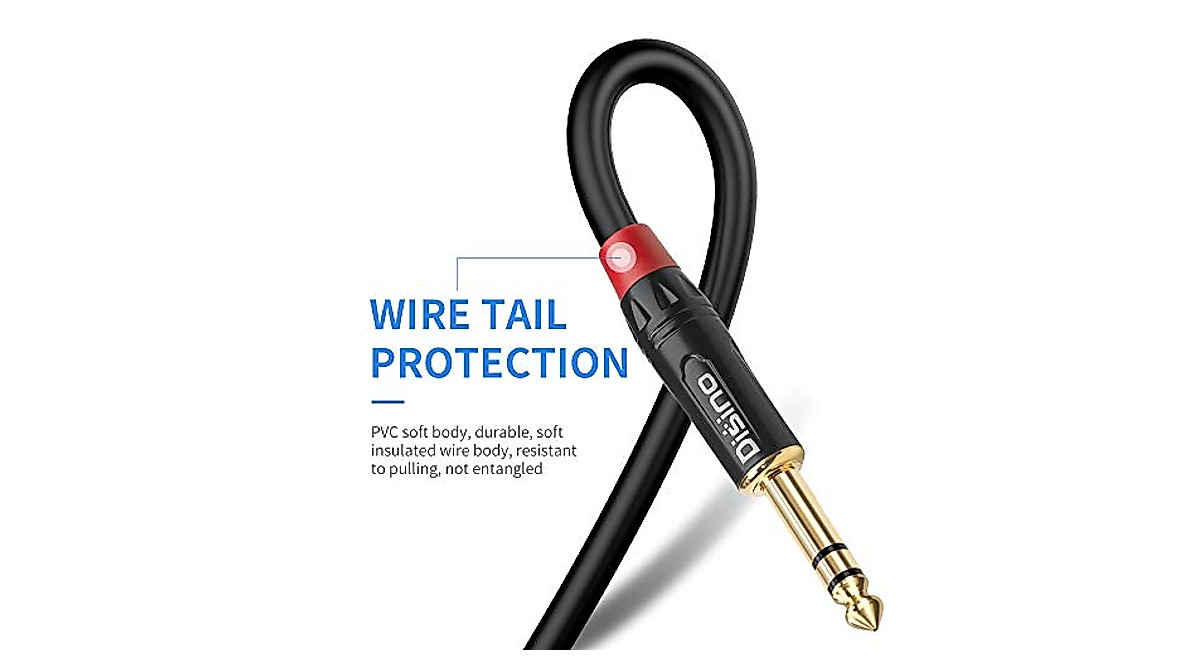 Disino 1/4 Inch TRS Y-Splitter Cable - Premium Audio Quality