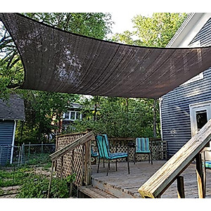 Abrotain Outdoor Shade Sail Shade Cloth Privacy Screen 6'6"x9'9" Pergola Shade Cover Garden Patio Shade Fabric Sunshade Mesh Shade Sail Blinds with Grommets for Patio Pergola Backyard Gazebo Cover