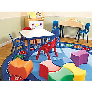 Children's Factory Soft Touch Bowtie Set-6, Rainbow, CF805-010, Preschool Kids Chairs, Flexible Daycare or Nursery Toddler, 10”H Classroom Seats