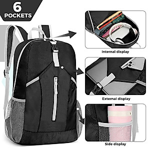 AURUZA 30L Hiking Daypack,Backpack for Men Women Water Resistant Lightweight Small Packable Backpack for Outdoor Travel Camping Essentials