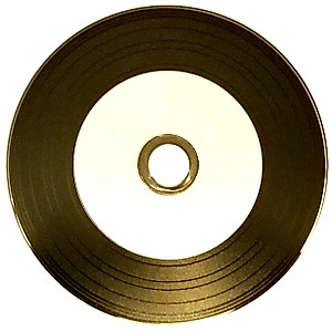 FalconMedia Digital-Vinyl White Inkjet Hub/Diamond Black 52X 80-Min CD-Rs 25-Pak