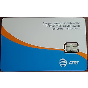 AT&T SIM Card, Compatible with Prepaid (GoPhone) and Postpaid AT&T Cellular Service (Nano)