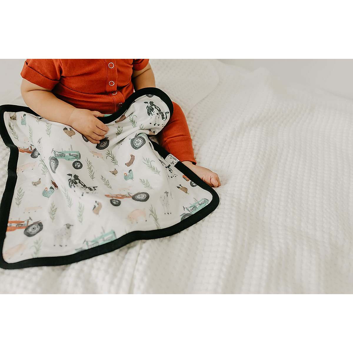 Copper Pearl 3-Layer Knit Security Blanket Set Sized 16" x 16" 2-Pack Jo