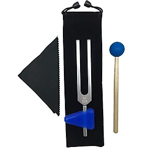 528 Hz Tuning Fork Tools Sound Healing Chakra Tuning Fork Solfeggio Energy Tuning Fork for DNA Repair Healing MI528 Hz Love Frequency Healing Devices for Healing (Silvery)