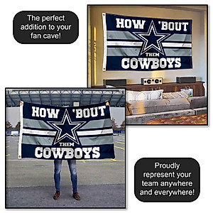 WinCraft Dallas Cowboys How Bout Them Cowboys Flag Outdoor Indoor 3x5 Foot Banner