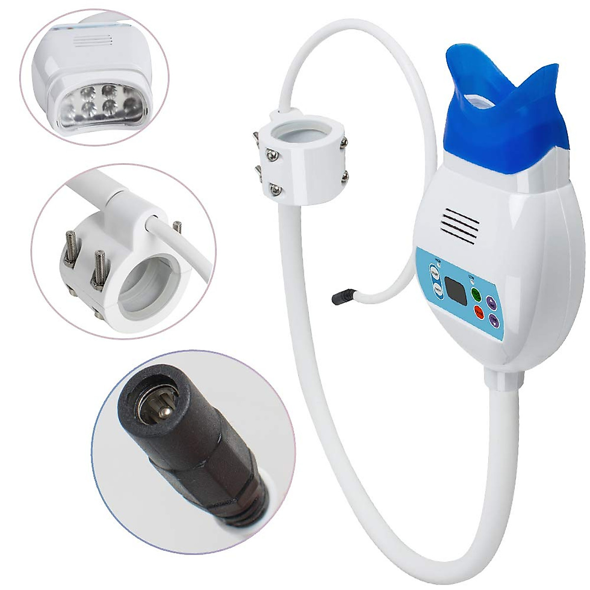 Pevor Power Dental Teeth Whitening Light, Teeth Whitener Cold 8 LED Light Lamp Bleaching Arm Holder Holding on Dentist Chair Shipping from US