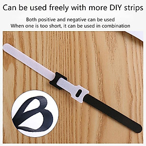 120PCS Reusable Fastening Cable Ties - BSELEYY 6 in Cable Management Ties Cable Straps With Hook and Loop Multipurpose Adjustable Cord Ties Cord Organizer for Home Office (Black)