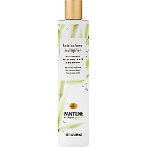 Pantene Nutrient Blends Bamboo Hair Volume Multiplier Silicone Free Shampoo For Fine, Thin Hair, 9.6 Fl oz, 2.583 Fl oz