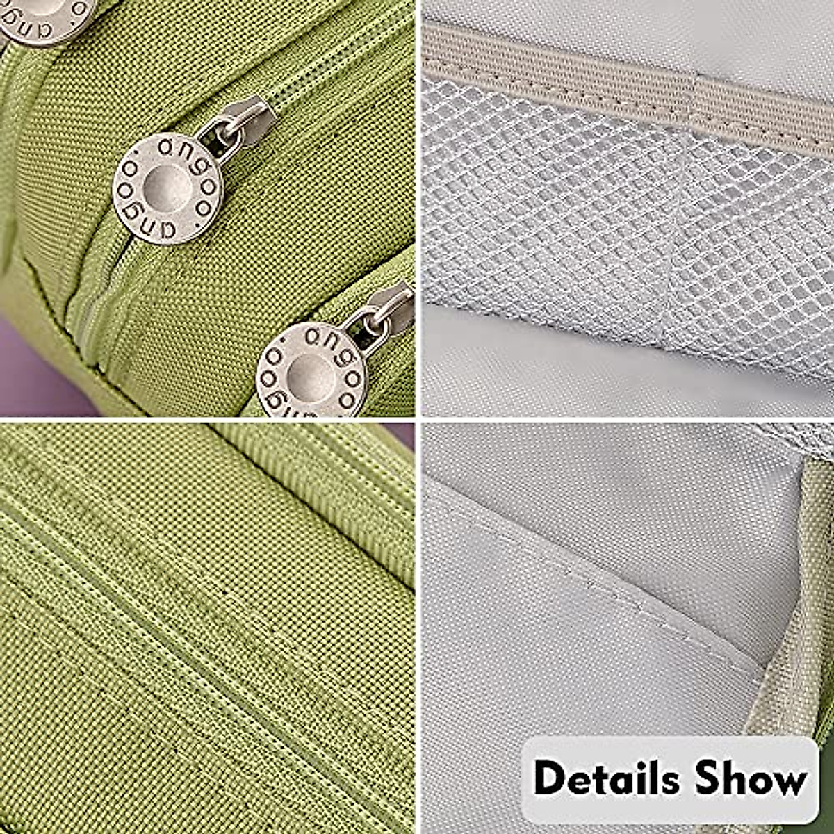 Meyas Big Capacity Pencil Pen Case 3 Compartments,Office College School Large Storage Pouch Marker Pen Case Pen Holder, Stationery Bag Organizer Zipper Pouch Pen Bag,Pencil Pouch Pen Holder(Dark Blue)