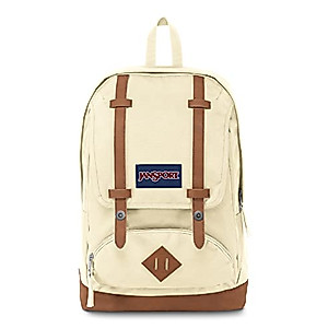 JanSport Cortlandt Laptop Backpack, Coconut, 15” Laptop Sleeve-Synthetic Leather Shoulder Computer Bag with Large Compartment, Padded Straps-Book Rucksack for Men, Women