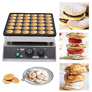 Electric Pancake Maker 36 Holes Cake Pan and Waffle Iron Waffle Maker Machine for Making Breakfast Lunch & Snacks with Easy Clean, Non-Stick