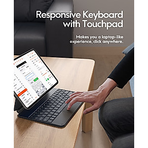 CHESONA Magnetic Floating Keyboard Case for iPad Pro 11 2022, Multi-Touch Trackpad with 7 Color Backlit, Wireless Keyboard for iPad Pro 11 inch 2022 4th/3rd/2nd/1st Gen, for iPad Air 5th/4th Gen,Black