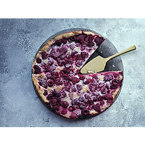 Gold Wedding Cake Cutting Set. Rustic Wedding Cake Knife Server Set. Cake Utensils for Bridal Shower & Wedding Cake Table Decorations. Gold Knife and Cake Server are Perfect Wedding Registry Gifts.