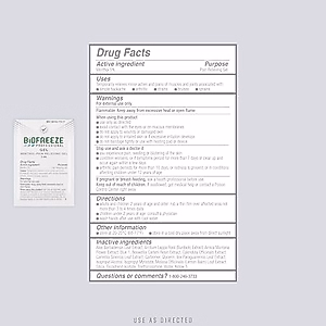 Biofreeze Professional Strength Pain Relief Gel, Arthritis Pain Reliver, Knee & Lower Back Pain Relief, Sore Muscle Relief, Neck Pain Relief, 100 Count (3ml Biofreeze Menthol Gel Packet)