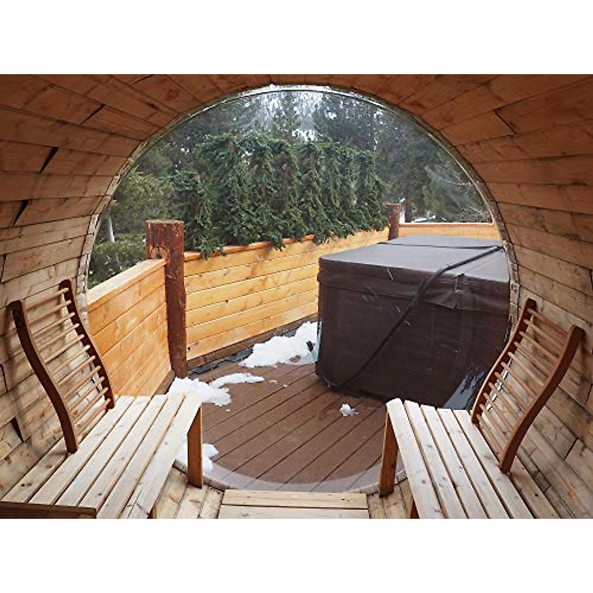 HSE Canadian Red Cedar Ergonomic S-Shape Sauna Backrest (Pack of 1)