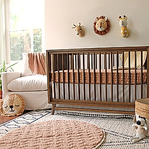 Crane Baby Safari Nursery Décor, Plush Animal Wall Décor for Boys and Girls, Lion, 10" x 9" x 5.5"