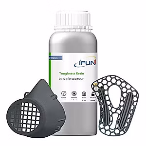 IFUN Toughness 3D Printer Resin Impact Resistant Resin Compatible with 405nm LCD DLP 3D Printer Gray 500ml