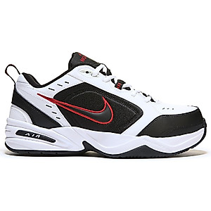 Nike Air Monarch IV Men's Walking Shoes, White/Black/Red, Size 11