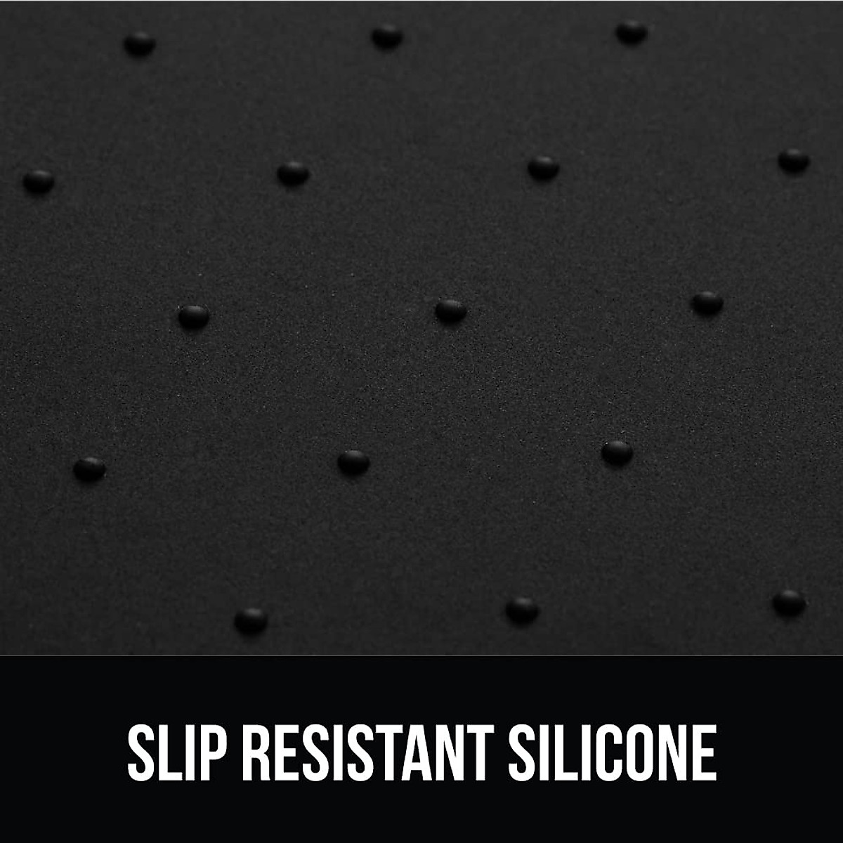 GORILLA GRIP 100% Waterproof Raised Edge BPA Free Silicone Pet Feeding Mat, Dog Cat Food Mats Contain Spills Protects Floors, Placemats for Cats and Dogs Water Bowl, Pets Accessories 18.5x11.5 Black