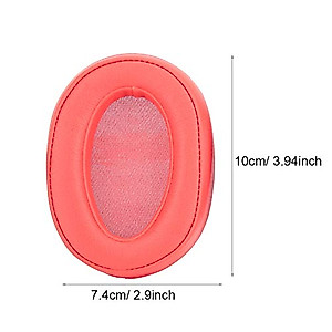 Replacement Earpads for Sony MDR-100ABN, Upgraded Quality, Soft Cushion Leather & Memory Foam Ear Pads Cover for Sony MDR-100ABN WH-H900N Headphone, Red