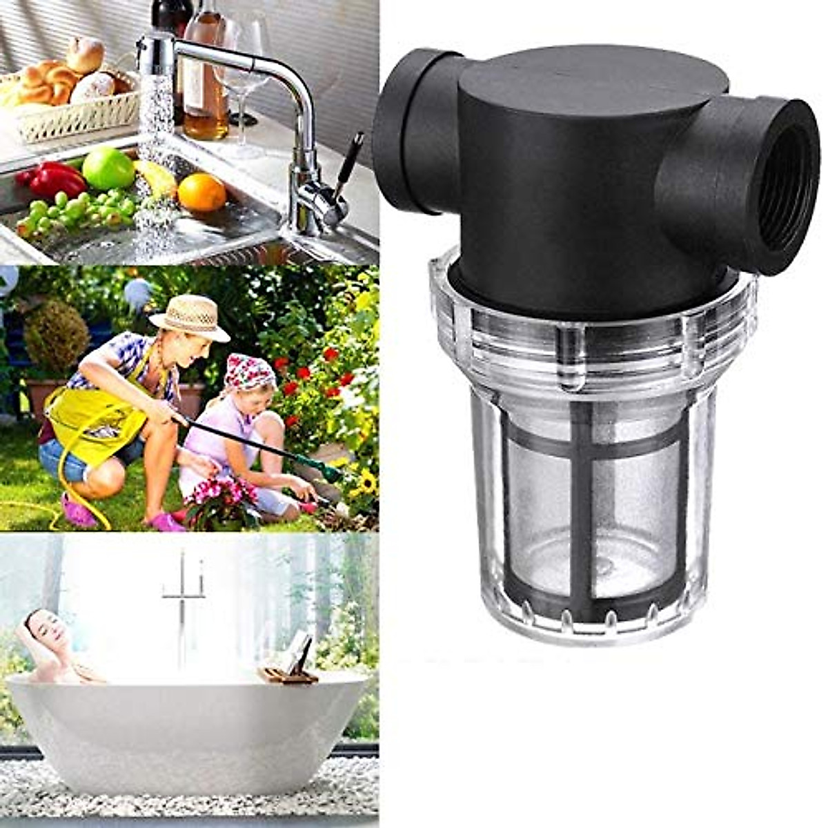 Kammas 1 Inch Inline Mesh Strainer for Garden Pond & Irrigation