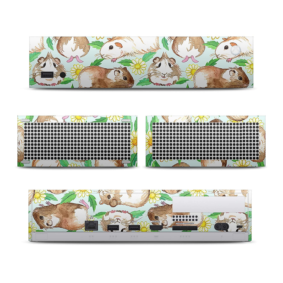 Head Case Designs Officially Licensed Micklyn Le Feuvre Guinea Pigs And Daisies In Watercolour On Mint Art Mix Vinyl Sticker Gaming Skin Decal Cover Compatible With Xbox Series S Console