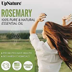 UpNature Rosemary Essential Oil - 100% Pure Rosemary Oil for Hair Growth - 2oz