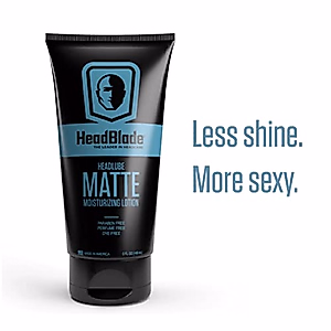 HeadBlade HeadLube Matte Moisturizer Lotion for Men (5 oz) - Leaves Head Smooth and Grease-Free