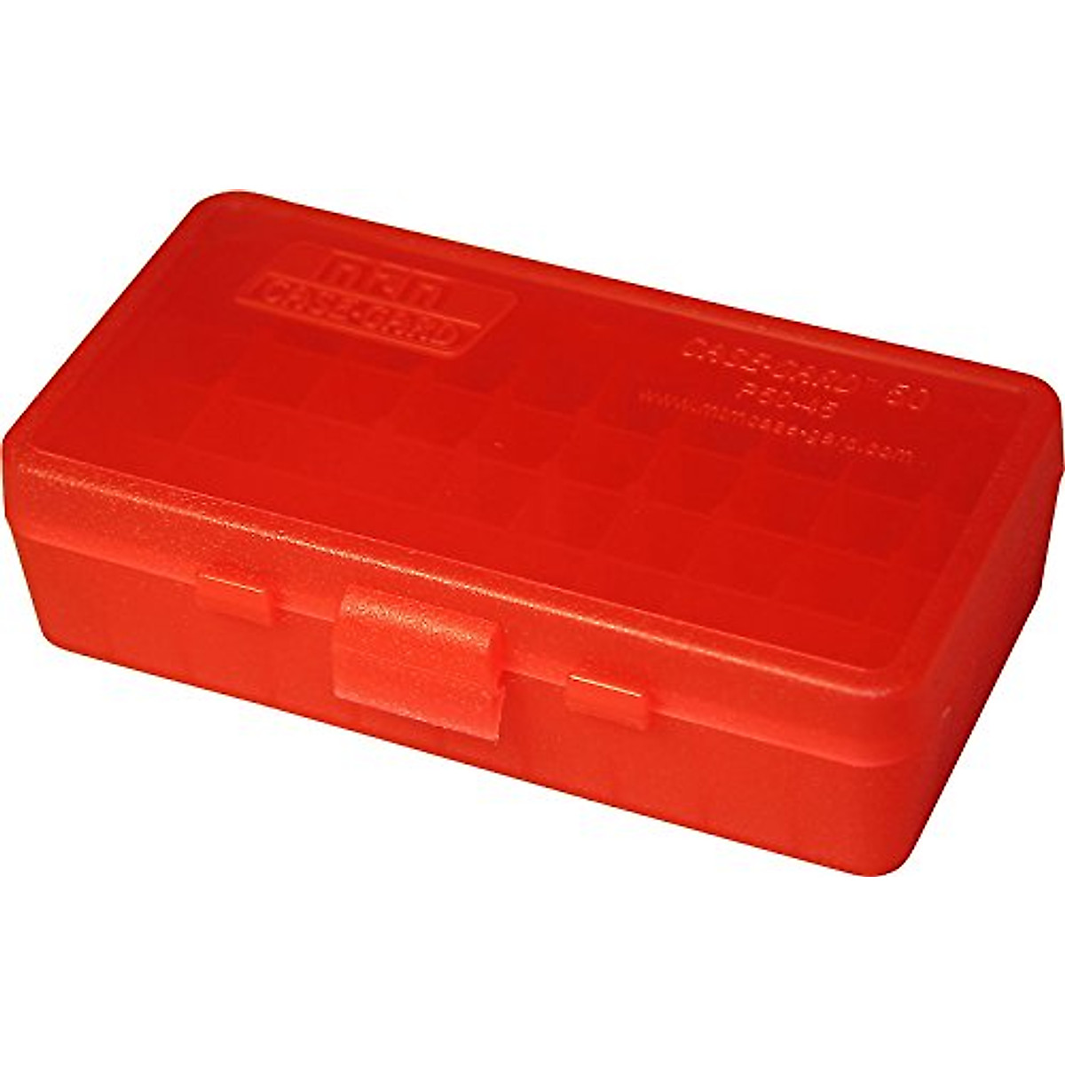 MTM 40/45/10MM Cal 50 Round Flip-Top Ammo Box, Red