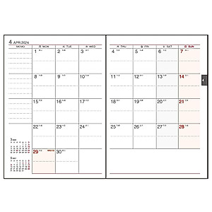 Daigo E2316 2024 Planner Appointment Weekly Vertical Black (Begins September 2023)